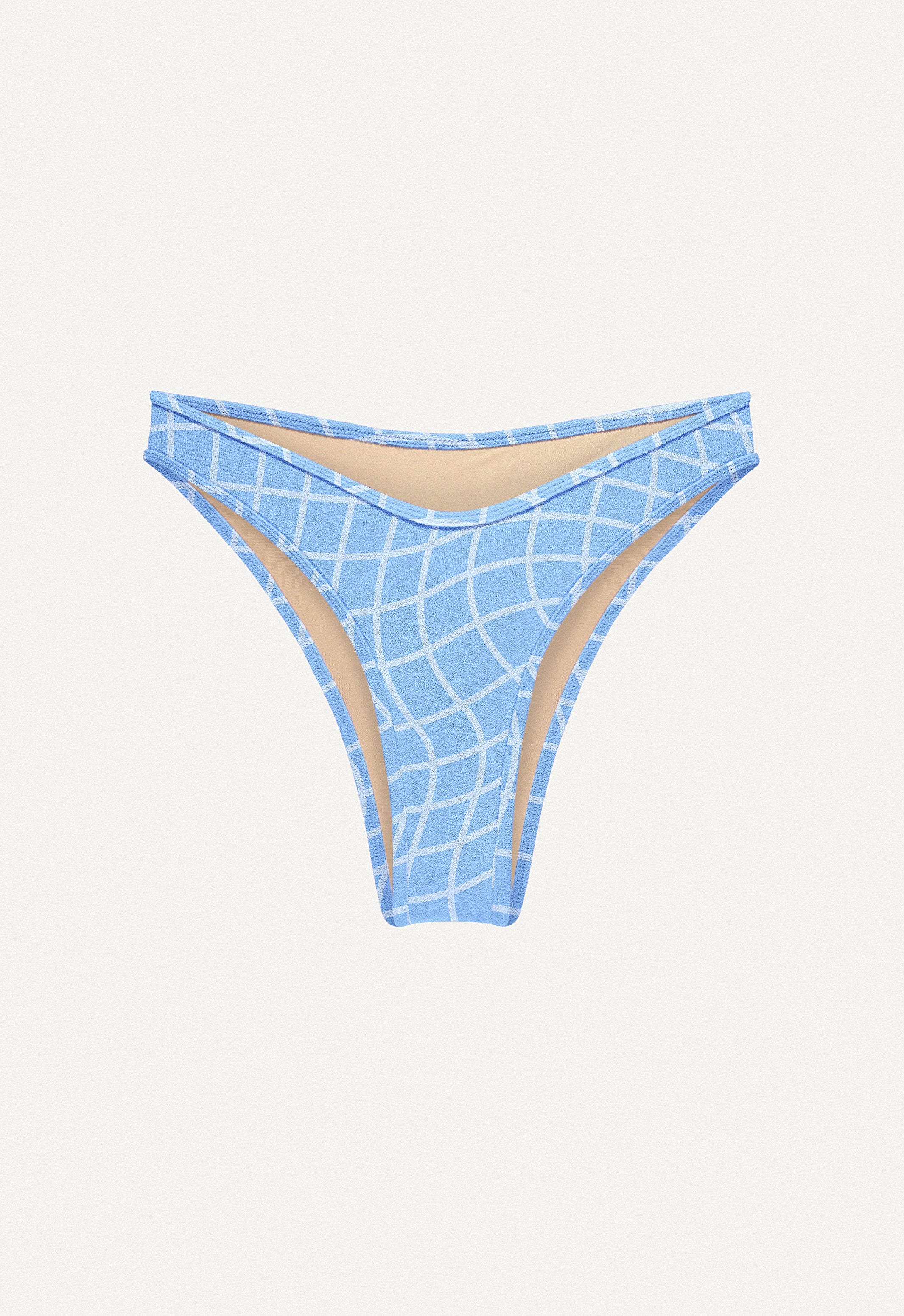 Bikini Bottom "Notos" in blue pool print terry – Oy surf Int.